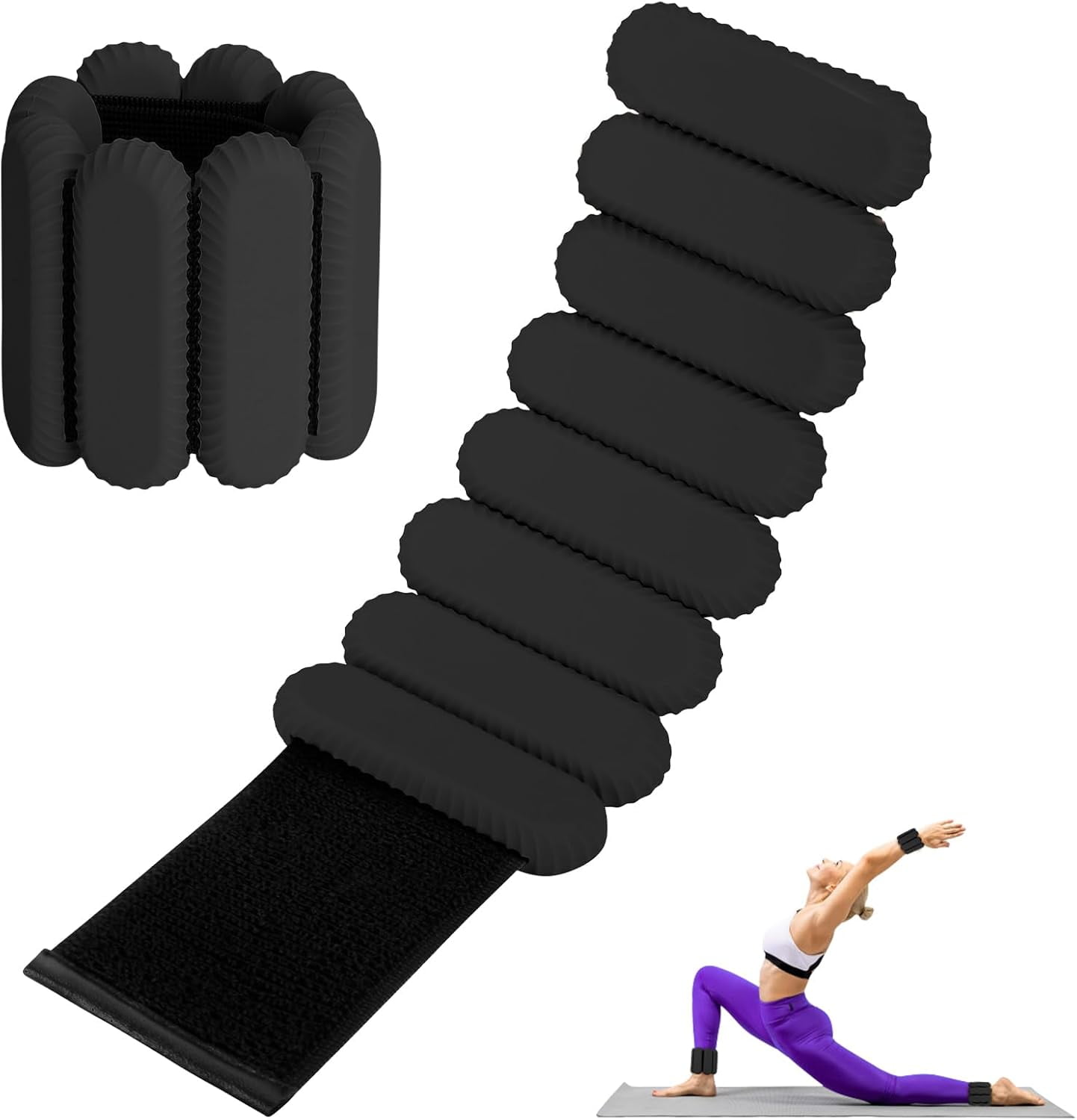 QIGEEKU Wrist Ankle Weights, Adjustable Silicone Weighted Bracelets ...