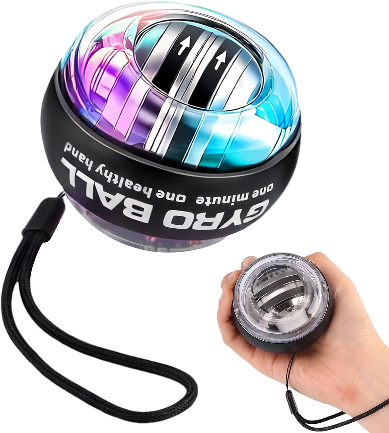 Wrist Ball Exerciser 2026, Auto-Start Gyroscopic Hand Grip Strengthener ...