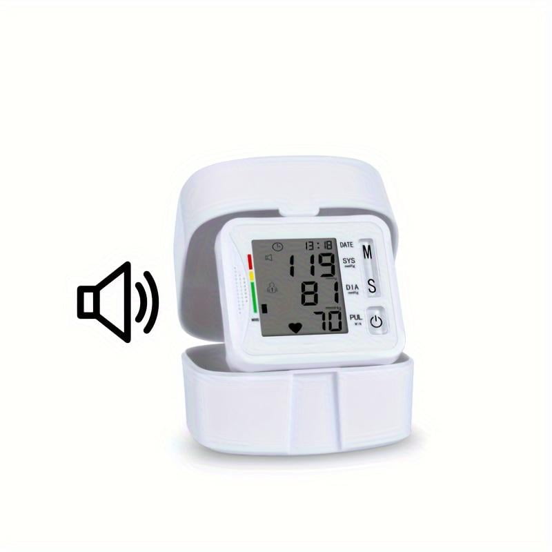 Wrist Blood Pressure Monitor with LCD Display, Adjustable Cuff, Pulse ...