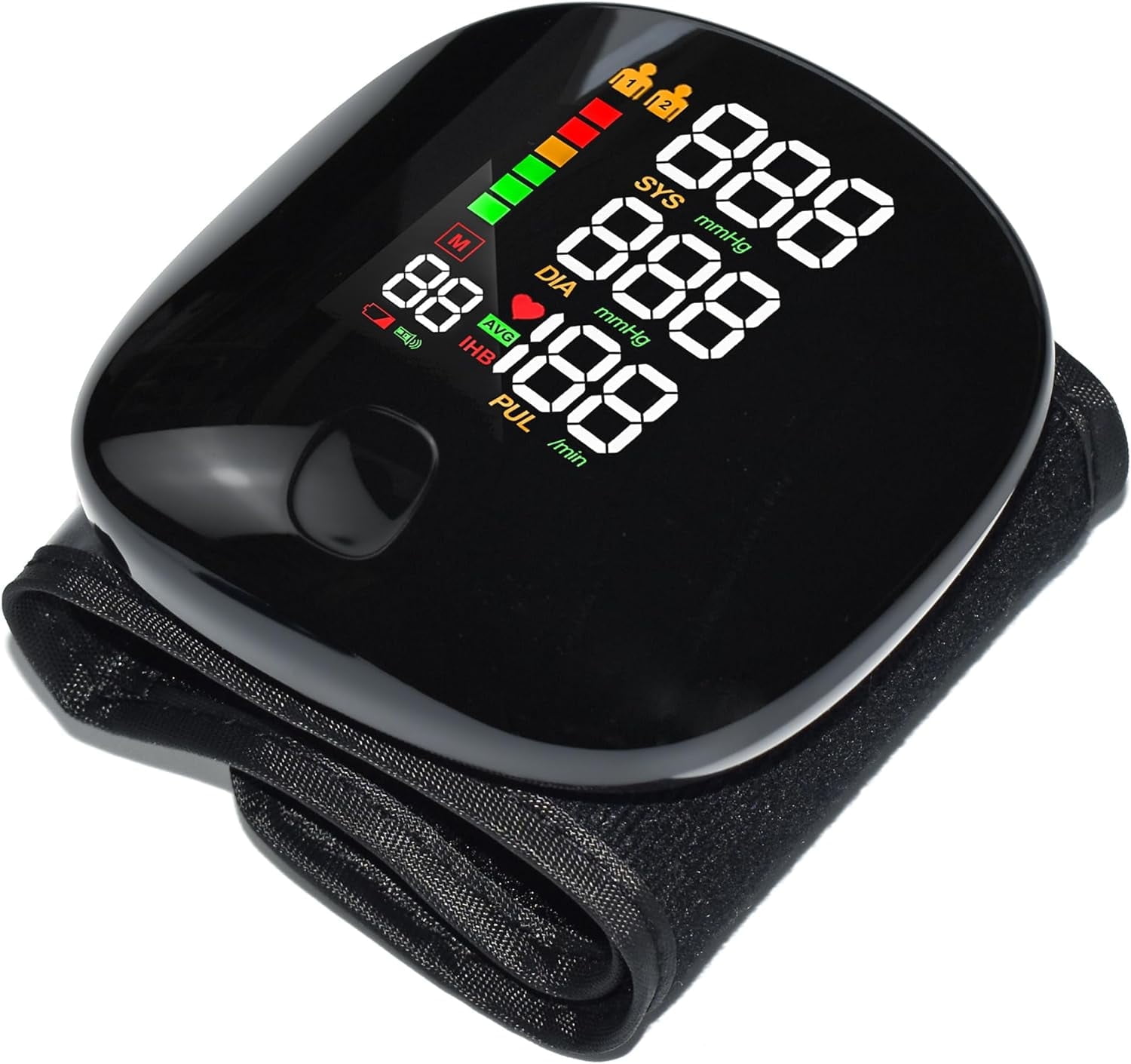 SUWU Wrist Blood Pressure Monitor with LCD Display, Touch Screen ...