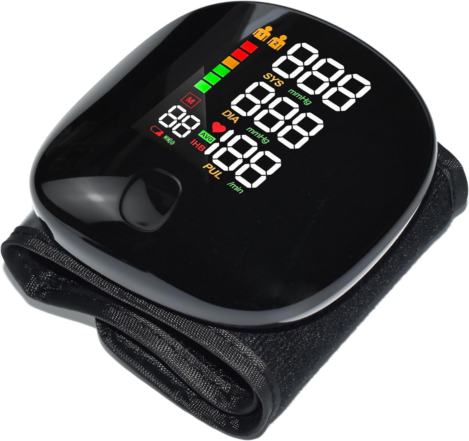 Wrist Blood Pressure Monitor LED Display, Touch Screen Wrist Blood ...
