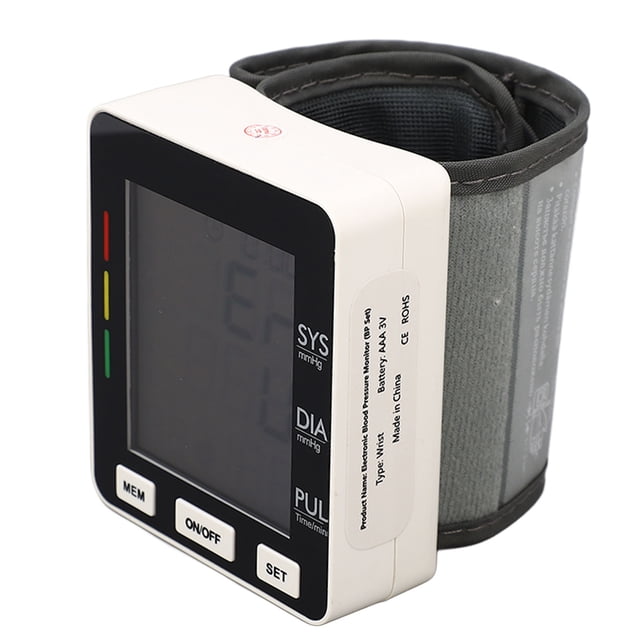 Wrist Blood Pressure Monitor Portable Smart Digital Automatic BP ...