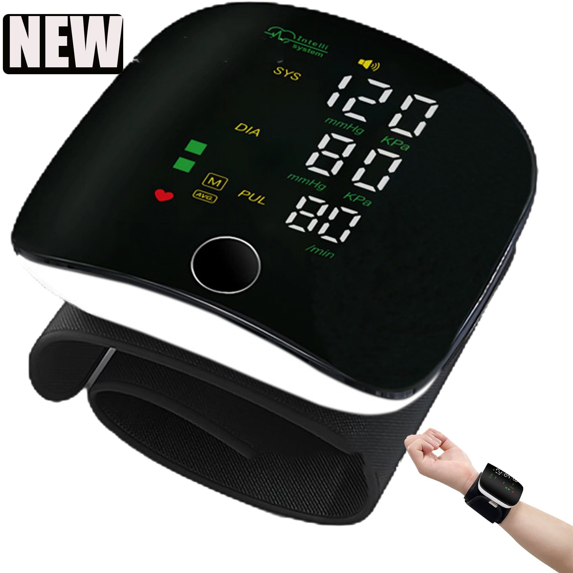 Wrist Blood Pressure Monitors, Rechargeable Blood Pressure Cuff with ...