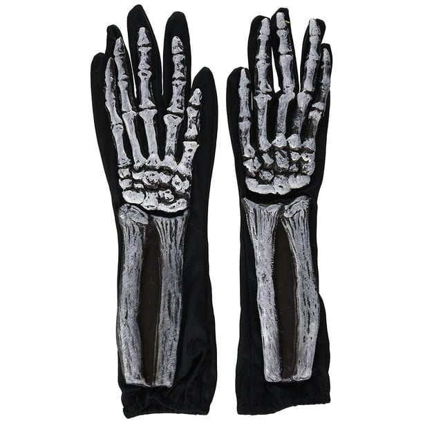 Wrist Bone Skeleton Gloves Adult Halloween Accessory - Walmart Business ...