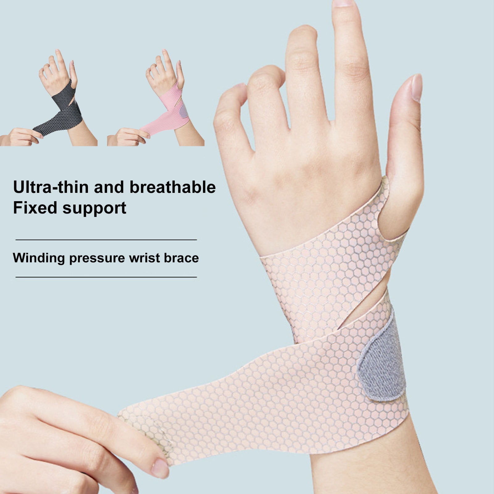 Wrist Brace Sport Slim Wrist Wrap Adjustable Soft Breathable Adjustable ...