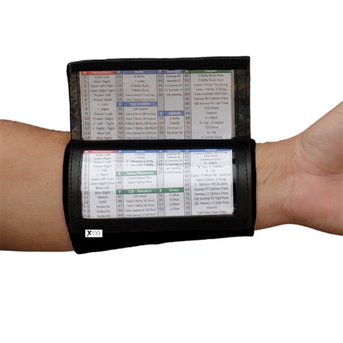 Wrist Coach X100 - Youth Playbook Wristband for Football Sports - Black ...