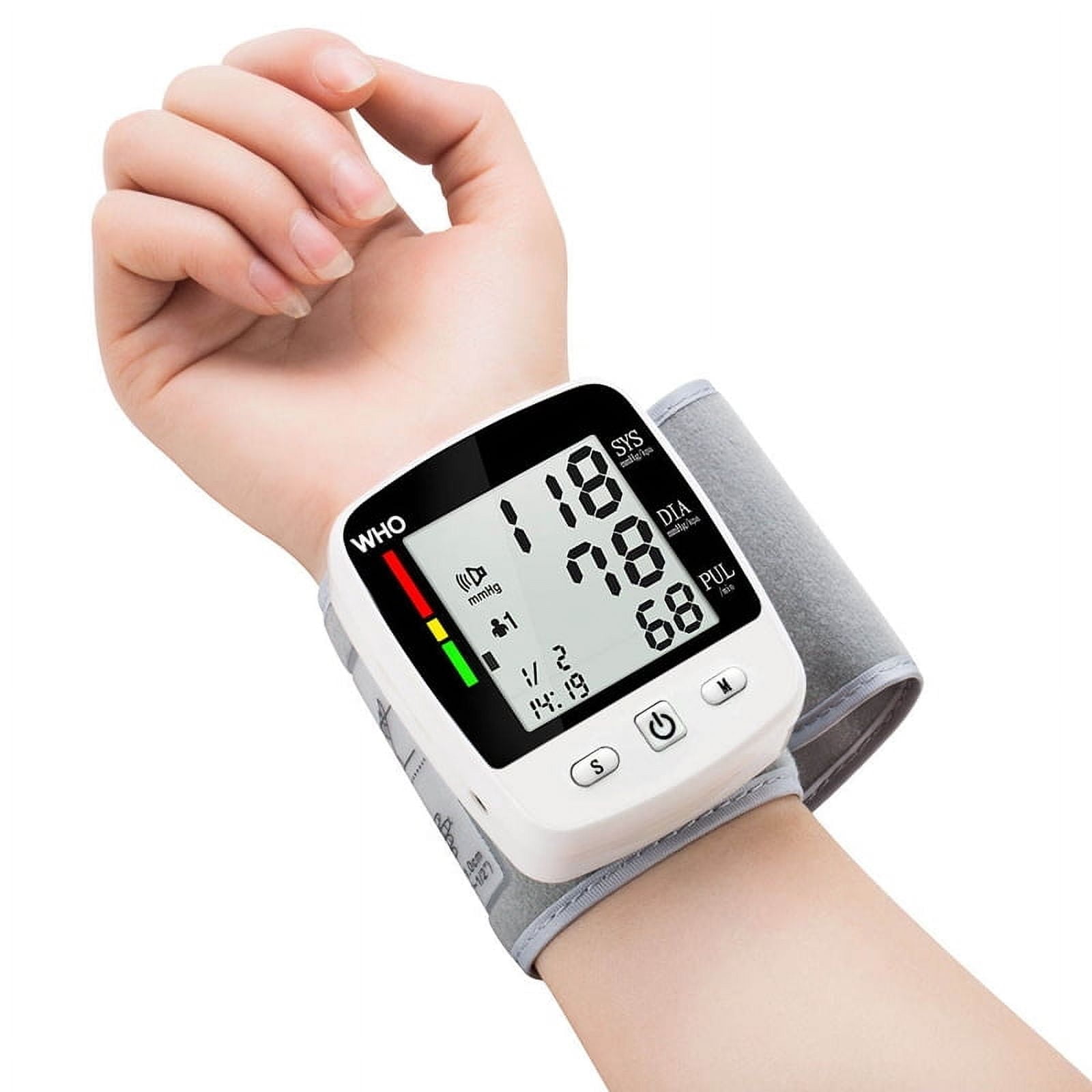 Wrist Cuff Blood Pressure Monitor Electric Tonometer Digital Smart ...