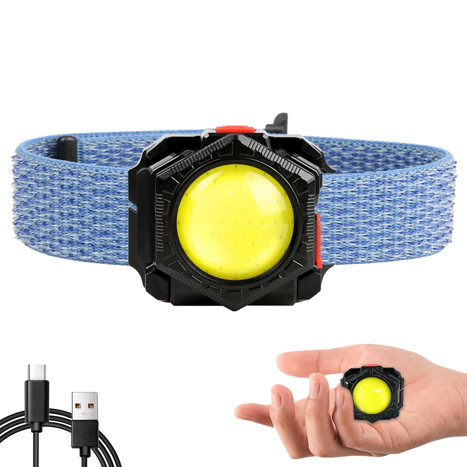 Wrist Flashlight, Hand Free Running Light, 1000 Lumen Super Bright COB ...