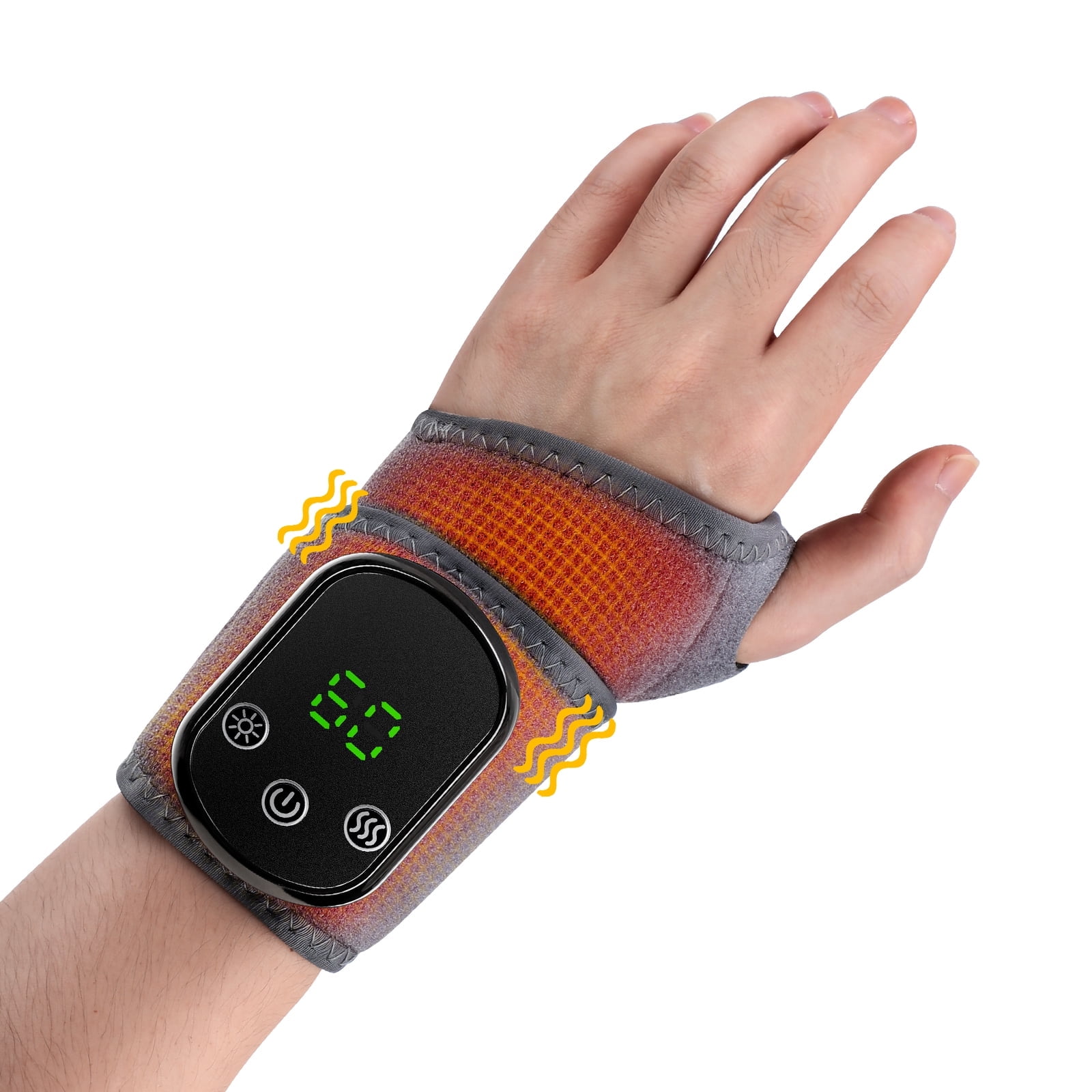 Wrist Heating Pad Wrap Massage, Heated Wrist Massager with 5 Heats and ...