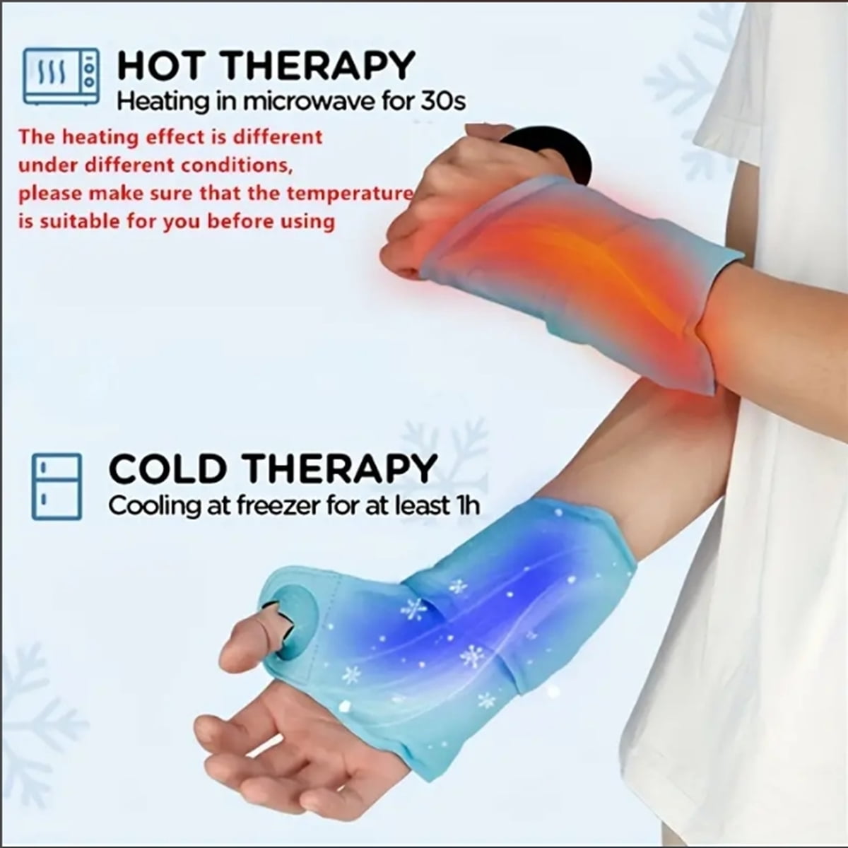 Wrist Ice Pack Wrap For Carpal Tunnel Care, Gel Cold Packs - Walmart.com