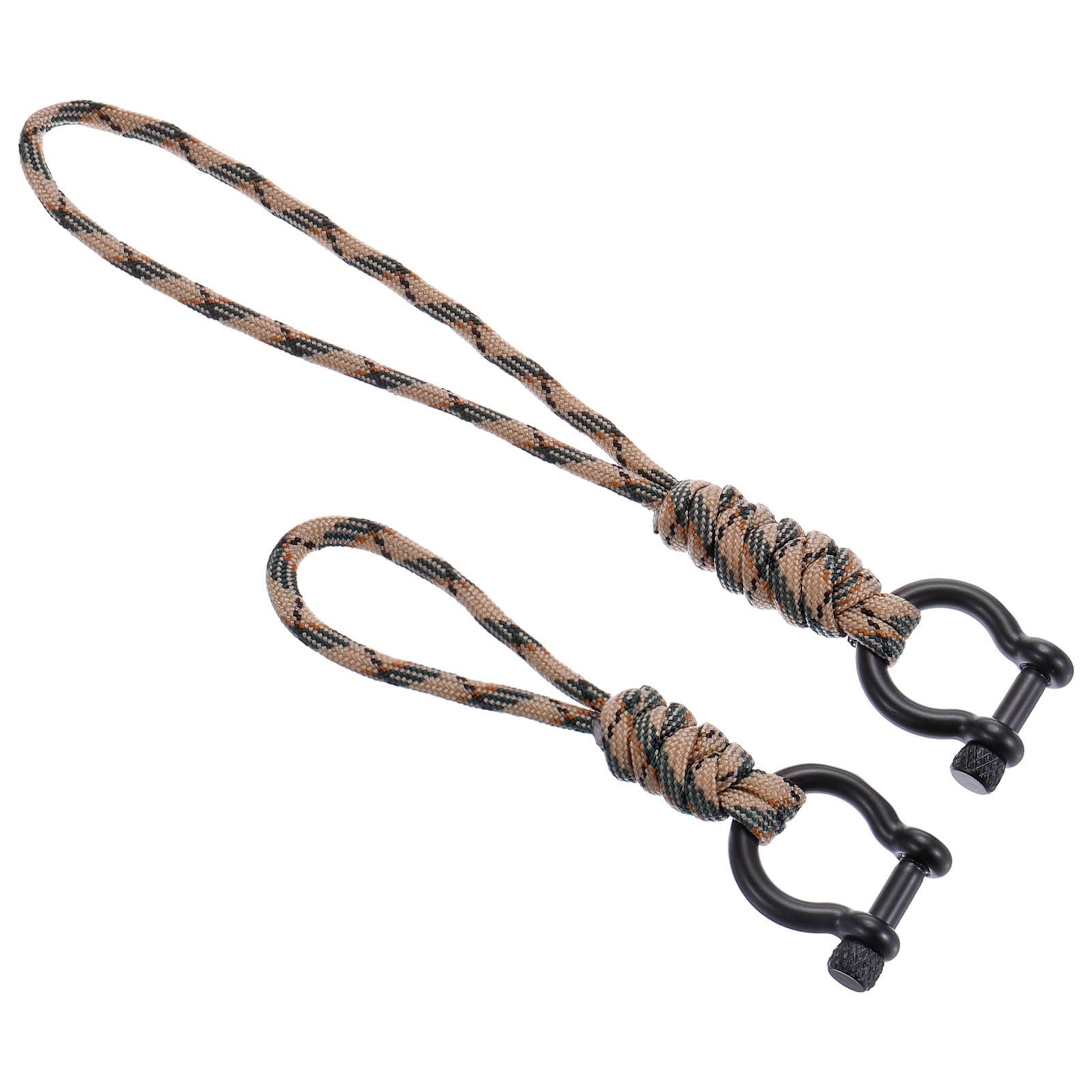 Wrist Lanyard with D Ring Bow Shackle Badge Cord Keychain Metal Clasp ...