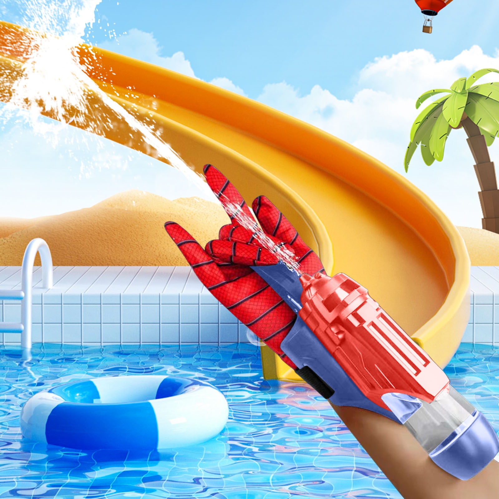 Wrist-Mounted Water Blaster for Outdoor Play with Continuous Spray and ...