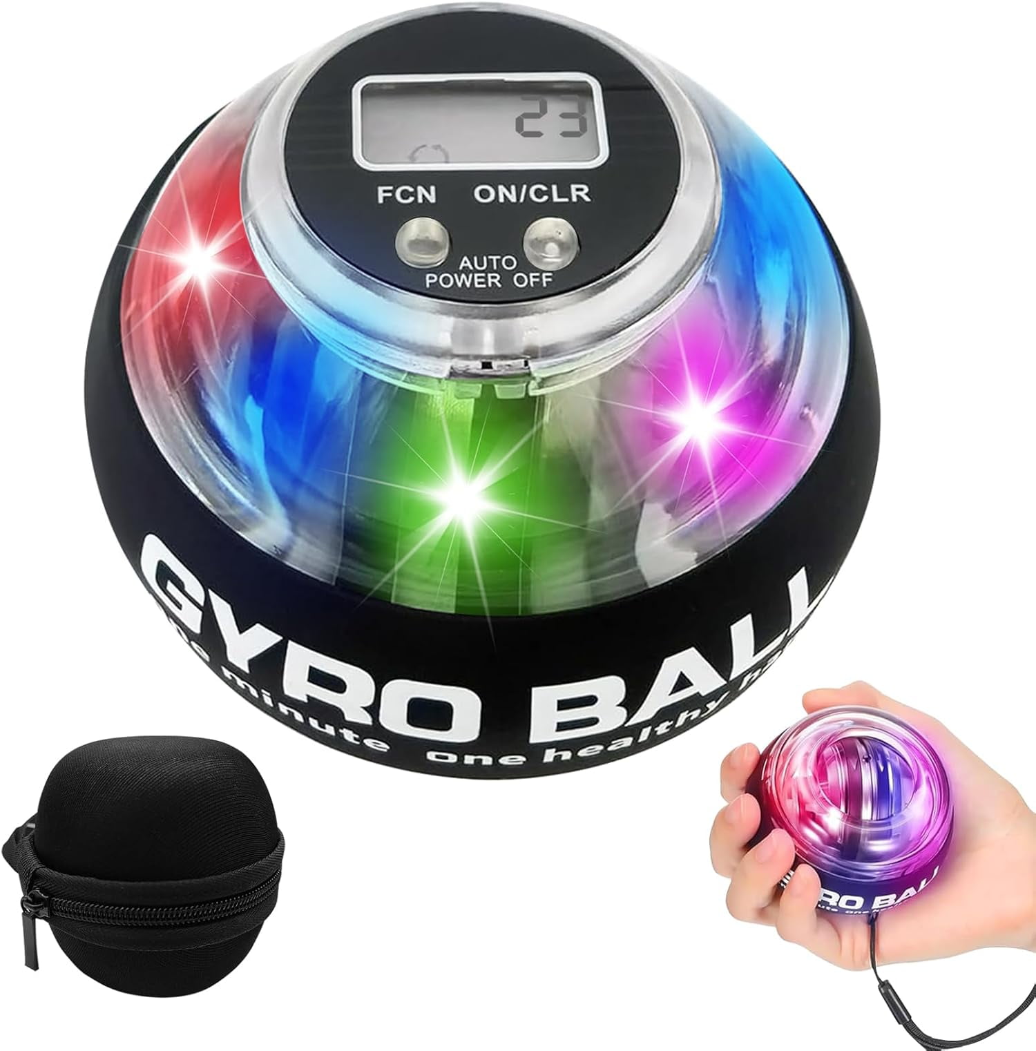 Wrist Power Gyro Ball Arm Trainer with Counter, Curaball Torque Ball ...