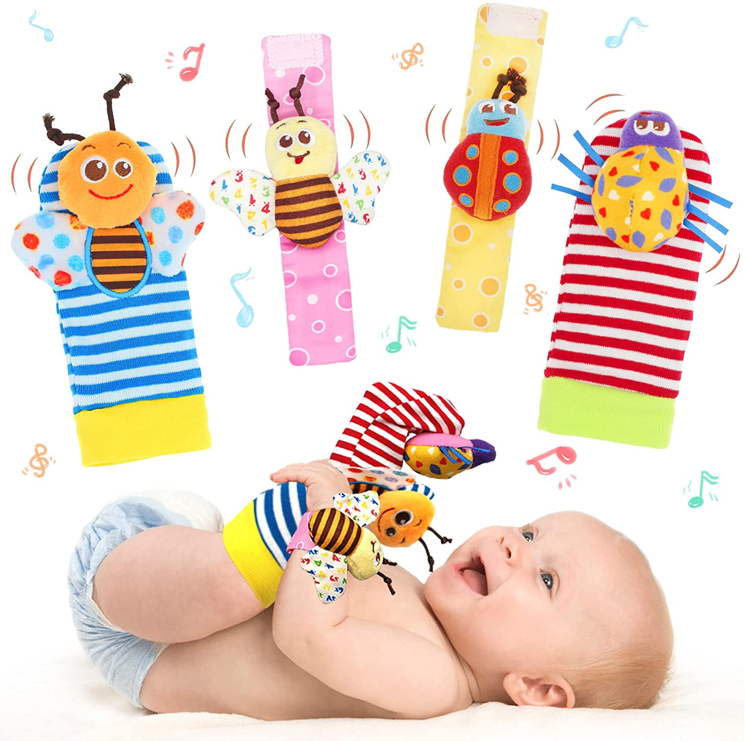 Wrist Rattles Foot Finder Rattle Sock Baby Toddlor Toy,Rattle Toy,Arm ...