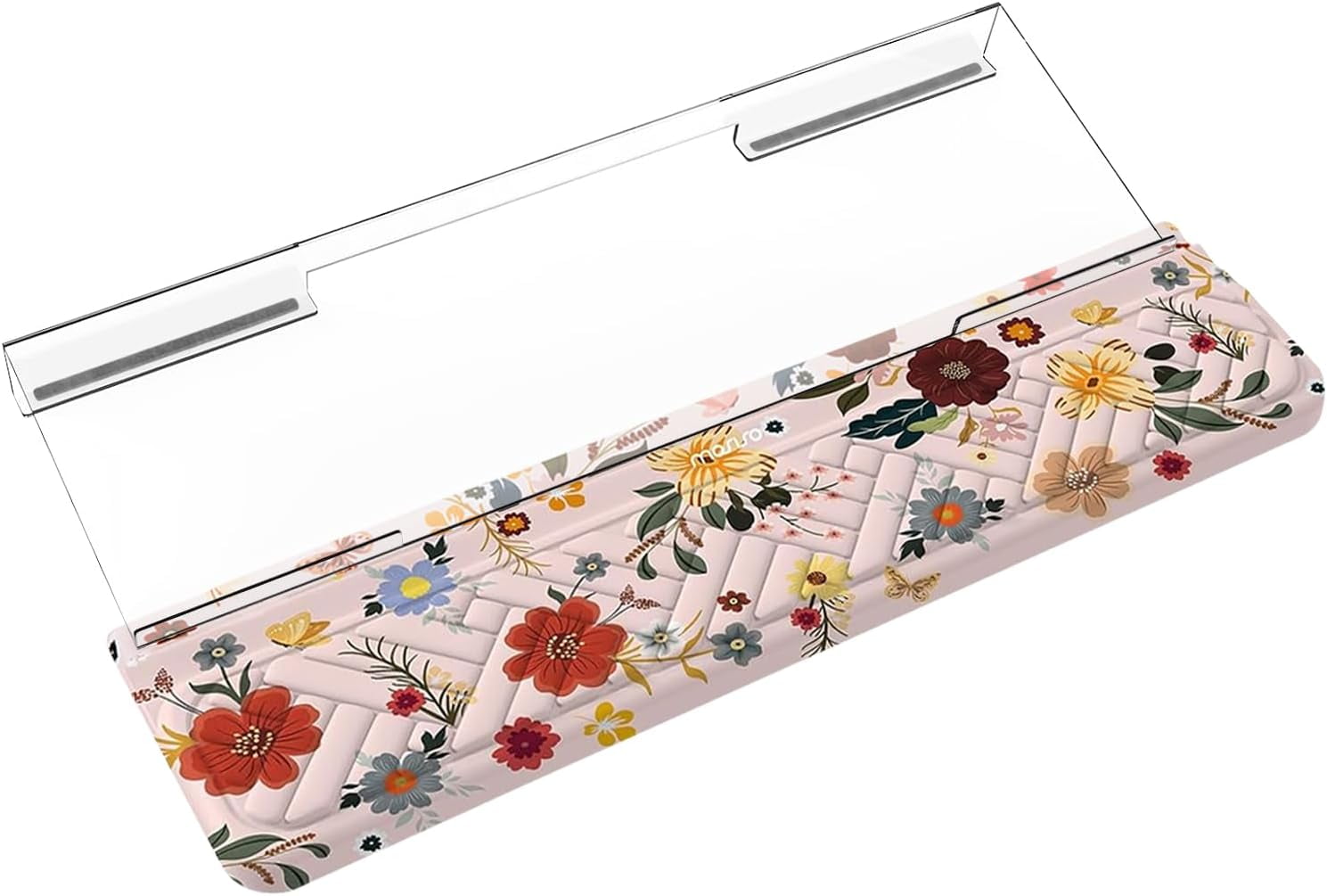Wrist Rest for Keyboard&Keyboard Stand Set, Courtyard Flowers Ergonomic ...