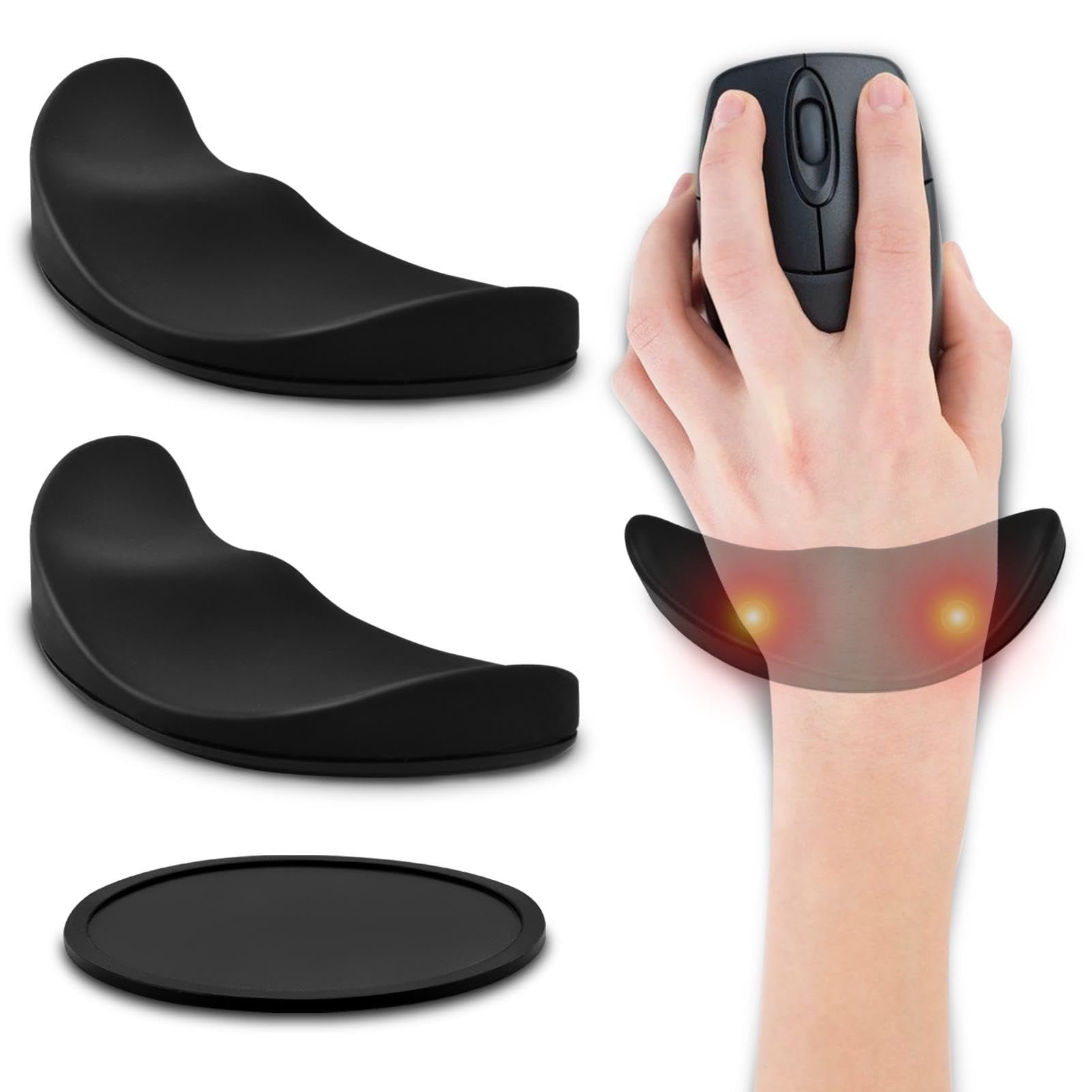 Wrist Rest for Mouse, Right-Handed Silicone Ergonomic Mouse Wrist Rest ...