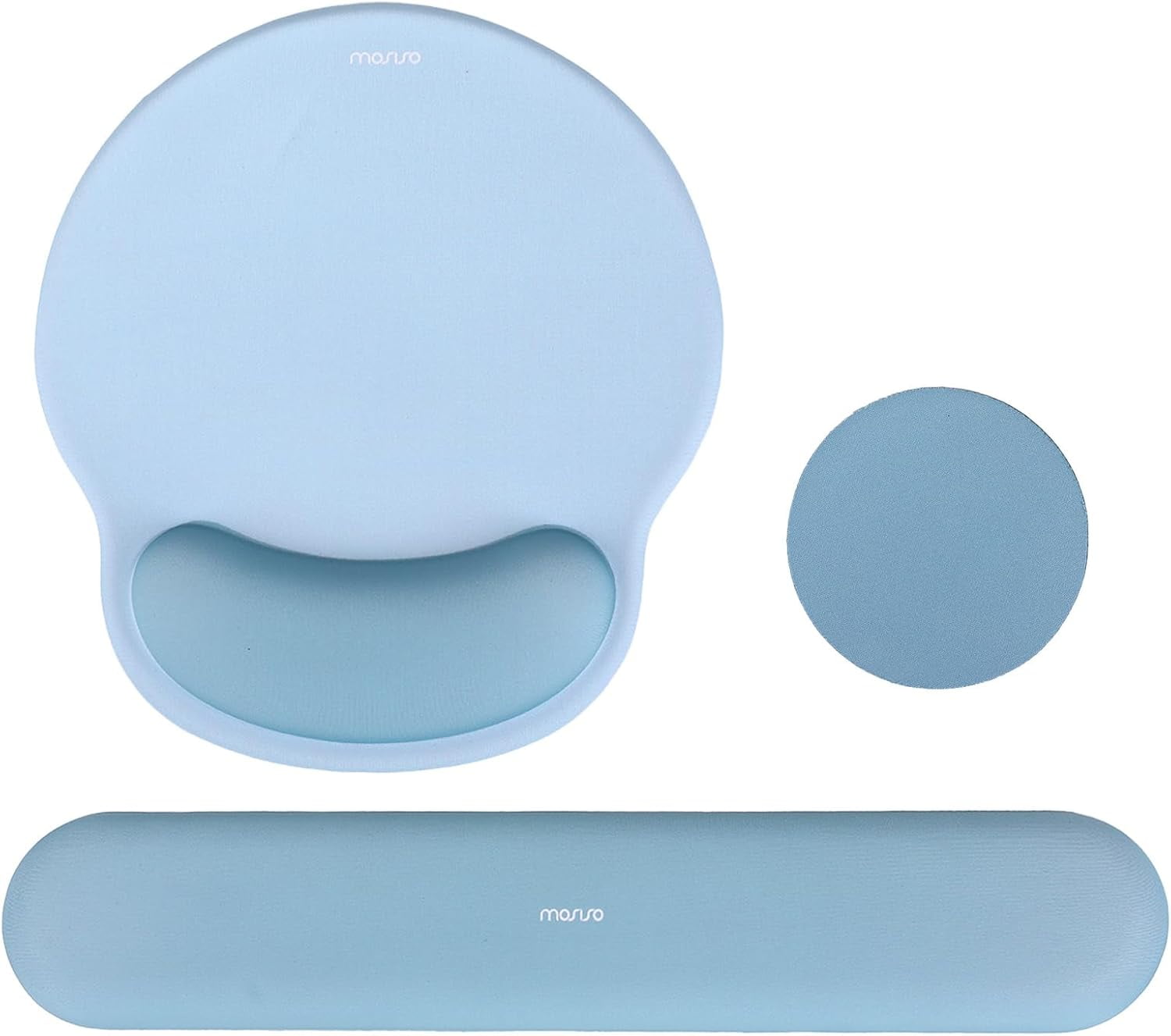 Wrist Rest Support for Mouse Pad&Keyboard Set, Circle Curved Ergonomic ...