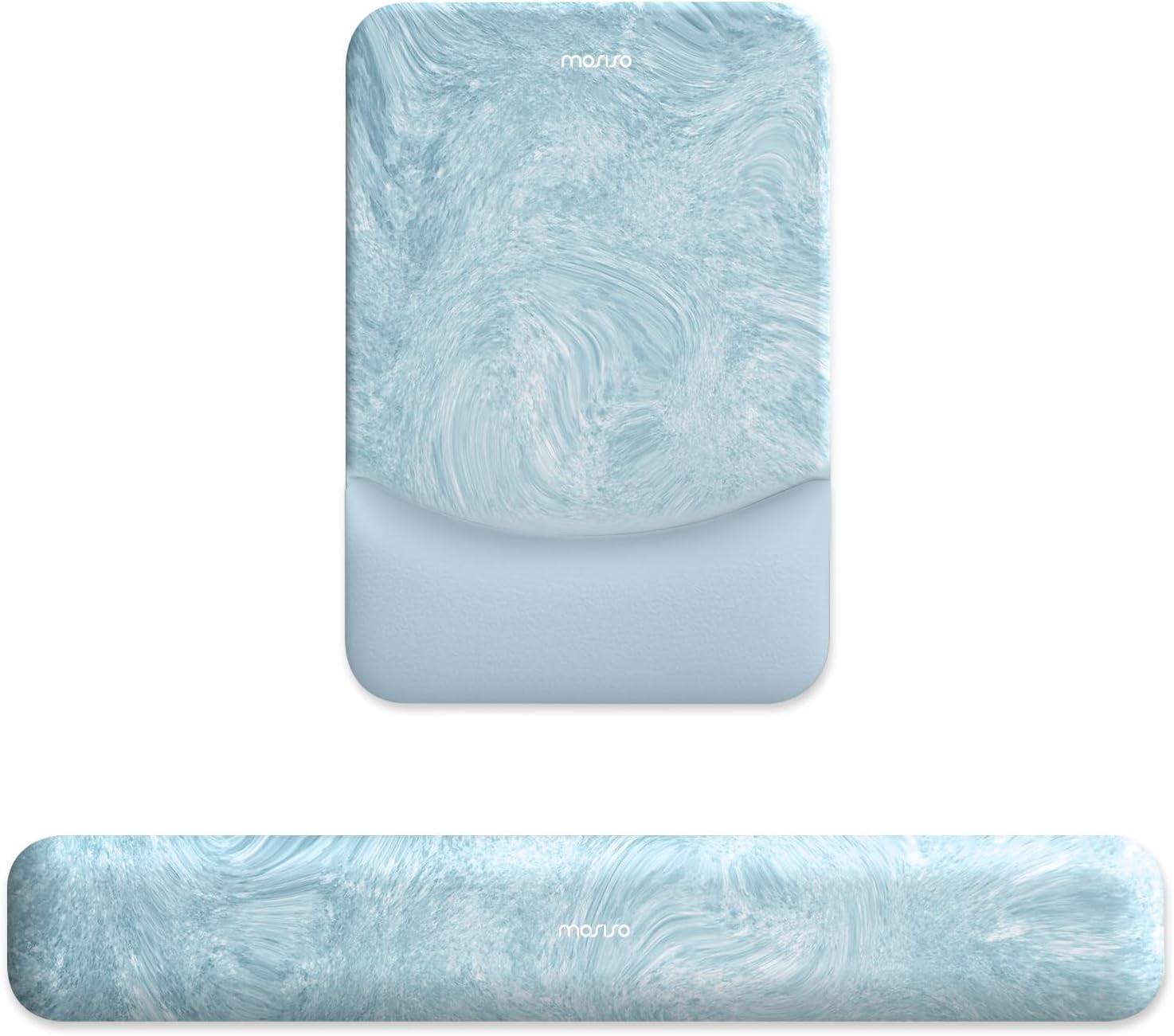 Wrist Rest Support for Mouse Pad&Keyboard Set,Rectangular Ergonomic ...