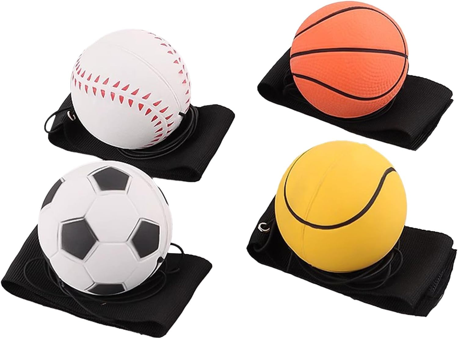 Wrist Return Ball, 2.36 Inch Sports Wrist Balls on a String, Rubber ...