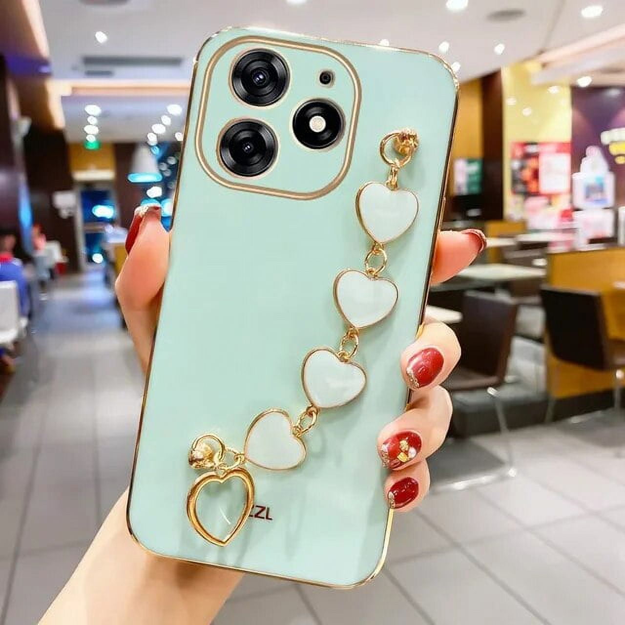 Wrist Strap Plating Phone case For Tecno Spark 10 Pro 10C 9T 9 8T 8C ...