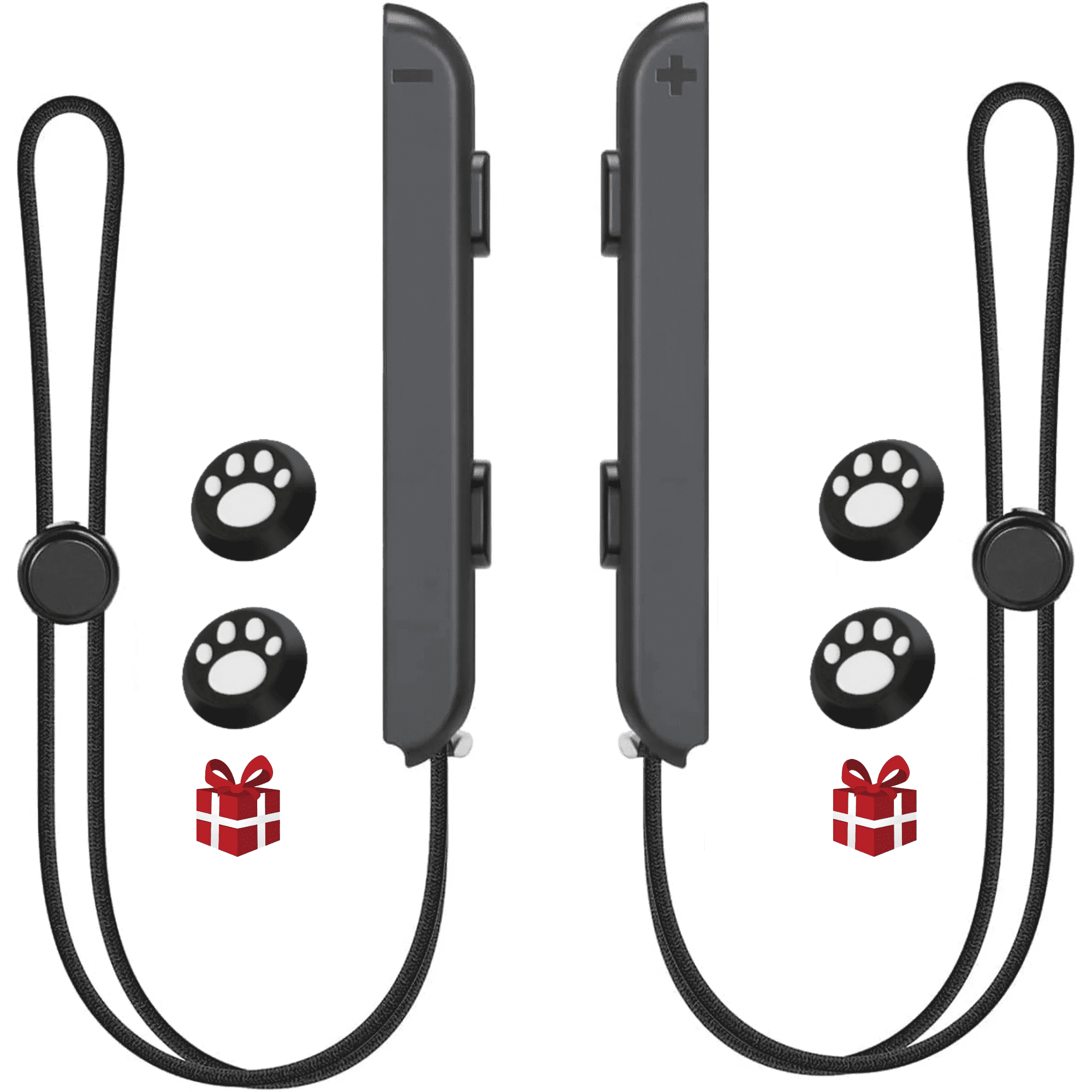 Wrist Strap for Nintendo Switch Joy con – 1 Pair Hand Rope （Black）and 4 ...