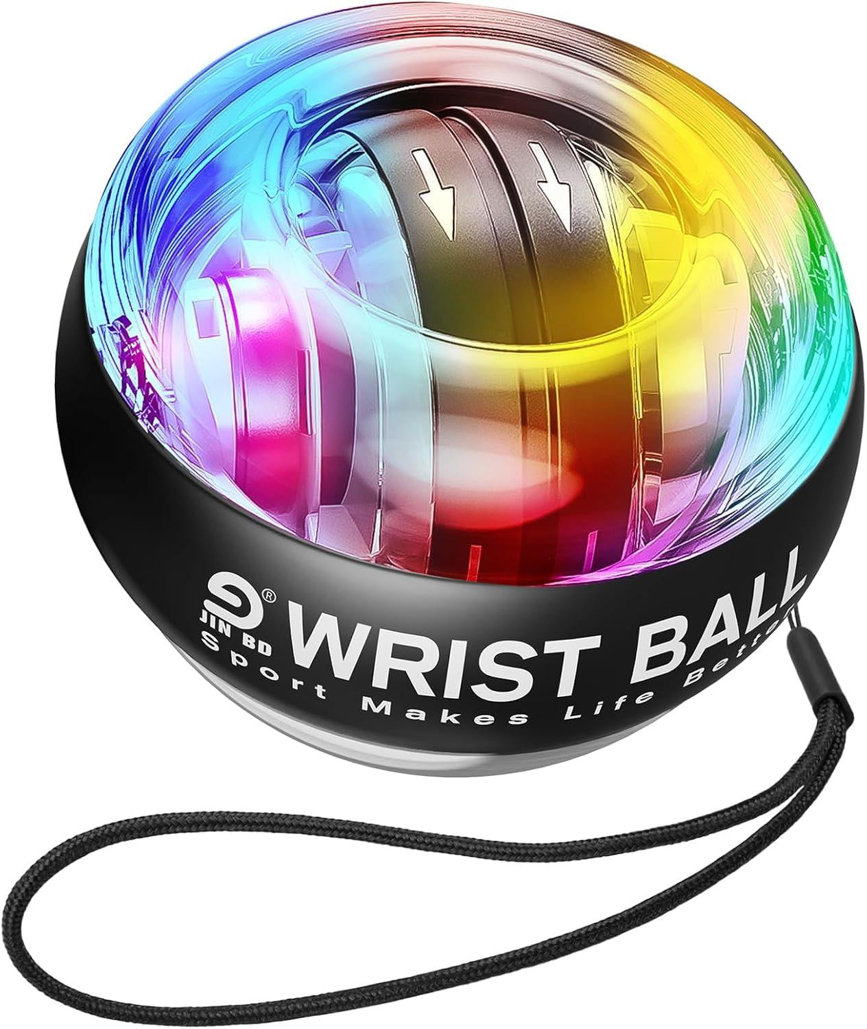 Wrist Trainer Ball Auto-Start Gyroscopic Forearm Exerciser Gyro Ball ...