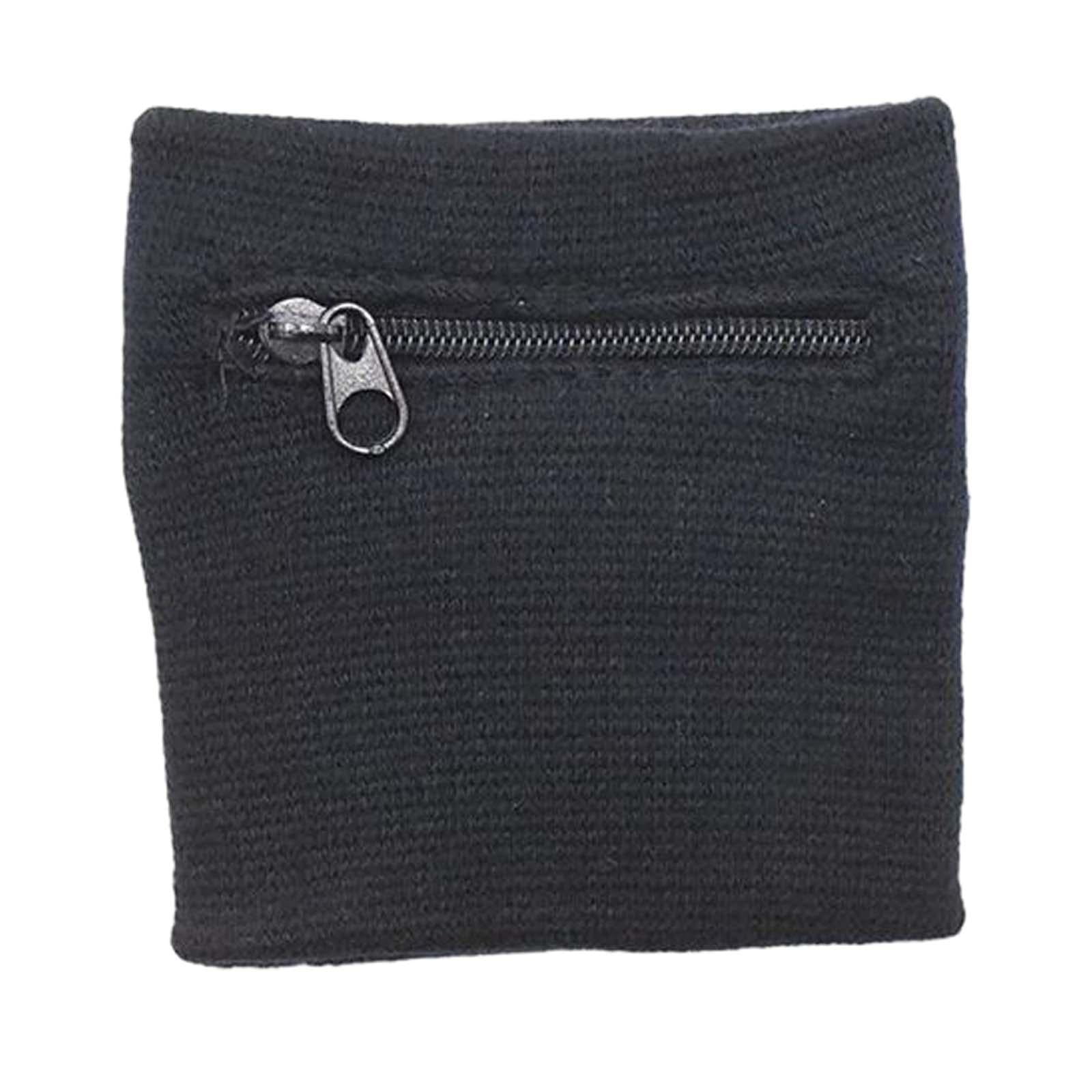 Wrist Wallet Wristband Zipper Sweatband Jogging Exercise Hiking Sweat ...
