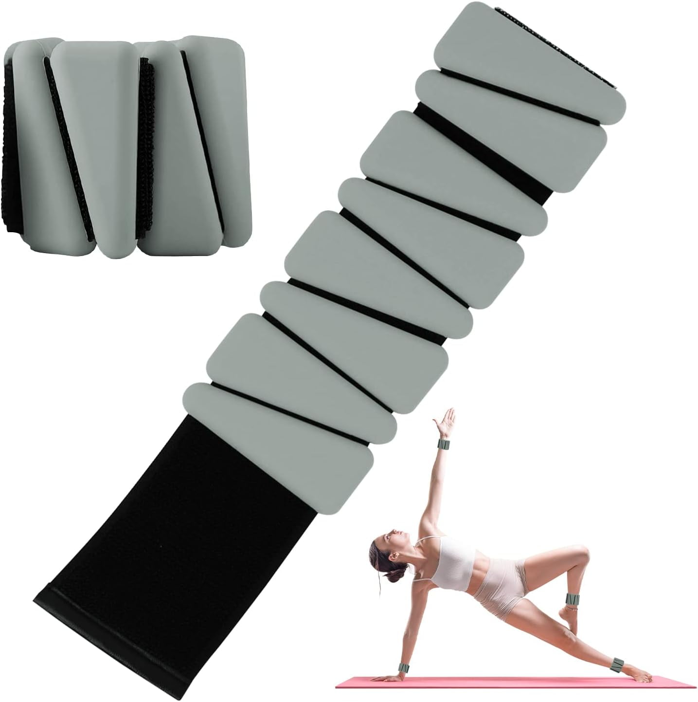 Wrist Weights Set of 2, Adjustable Silicone Workout Weights for Women ...