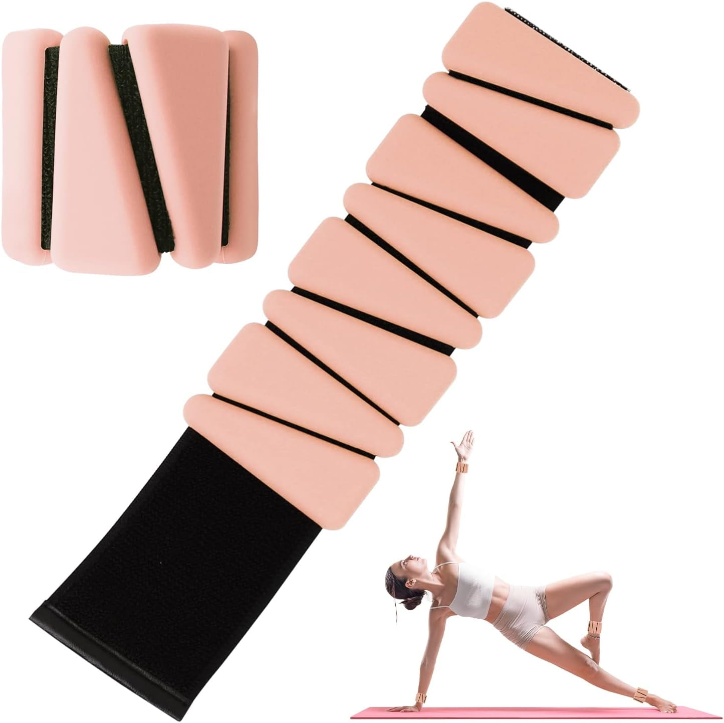 Wrist Weights Set of 2, Adjustable Silicone Workout Weights for Women ...