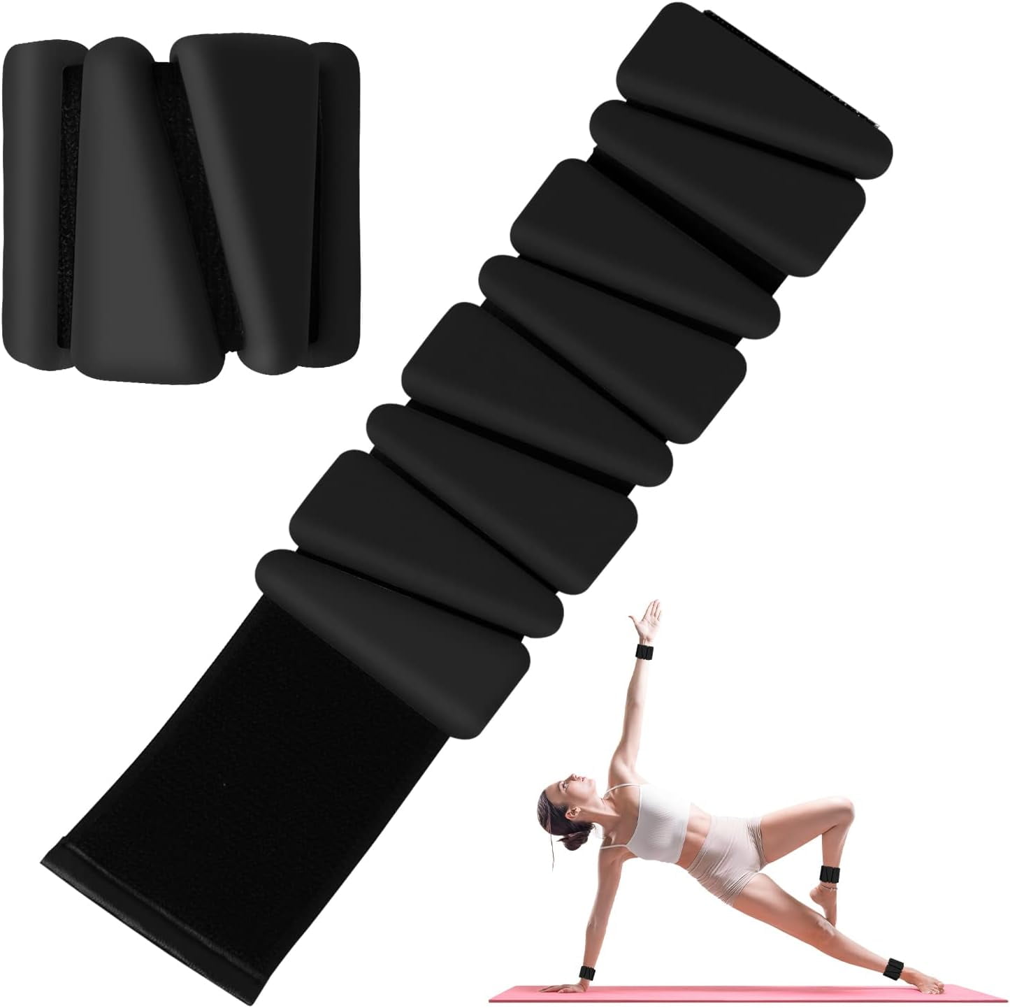 Wrist Weights Set of 2, Adjustable Silicone Workout Weights for Women ...