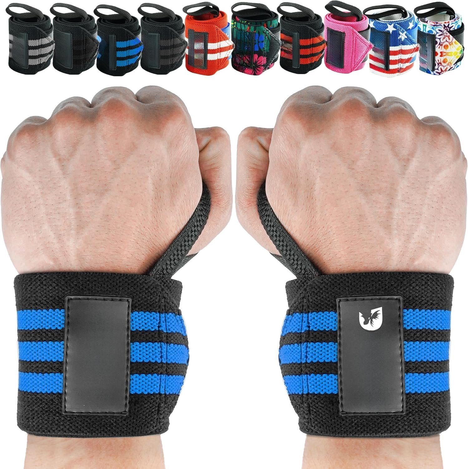 Wrist Wraps for Weightlifting 18" - Heavy Duty Gym Wrap with Hand Thumb ...