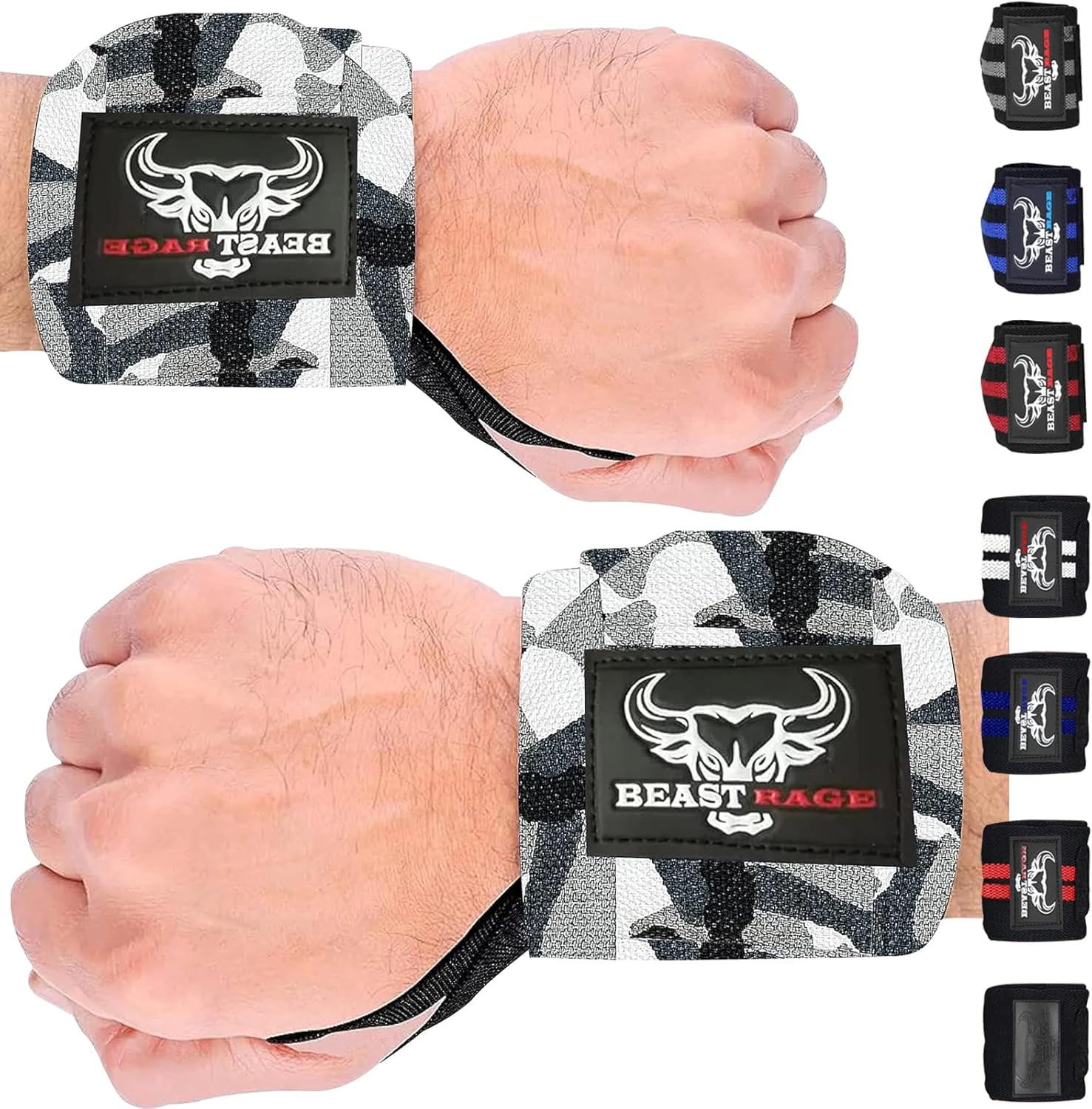 Wrist Wraps for Weightlifting - Adjustable Lifting Straps With Thumb ...