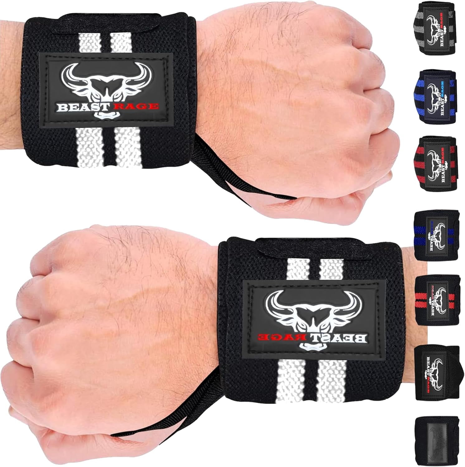 Wrist Wraps for Weightlifting - Adjustable Lifting Straps With Thumb ...