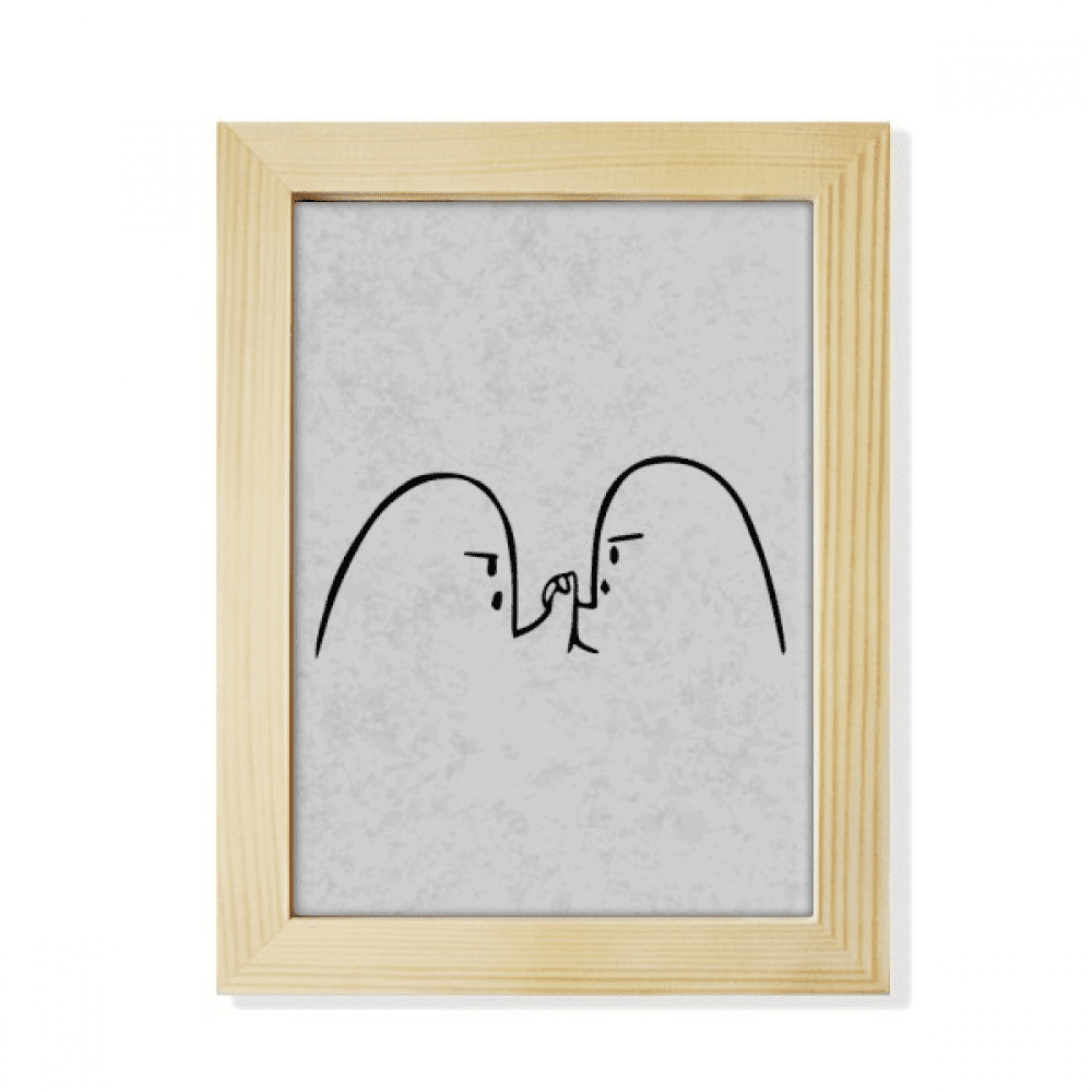 Wrist Wrestling Black Cute Chat Happy Desktop Adorn Photo Frame Display ...