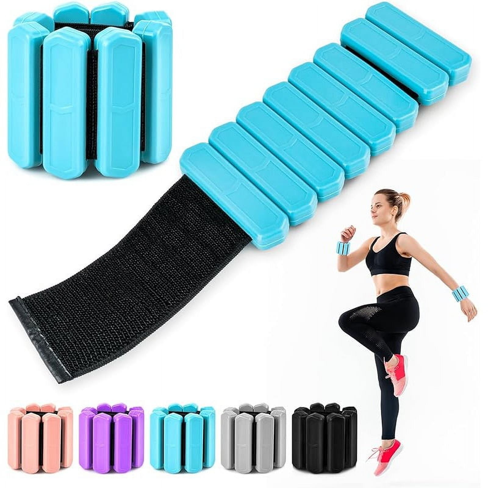 Wrist & Ankle Weights for Women Men, Adjustable Wrist Weighted Bracelet ...
