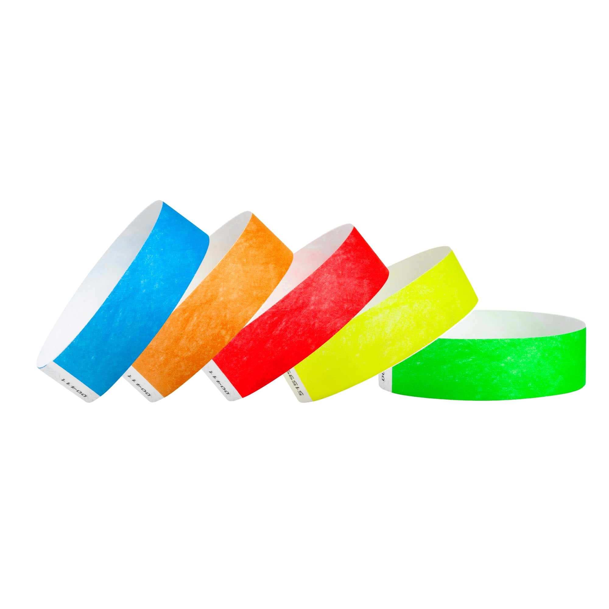 500 WristCo Tyvek Wristbands for Events – 500 Count, 5-Color Variety ...