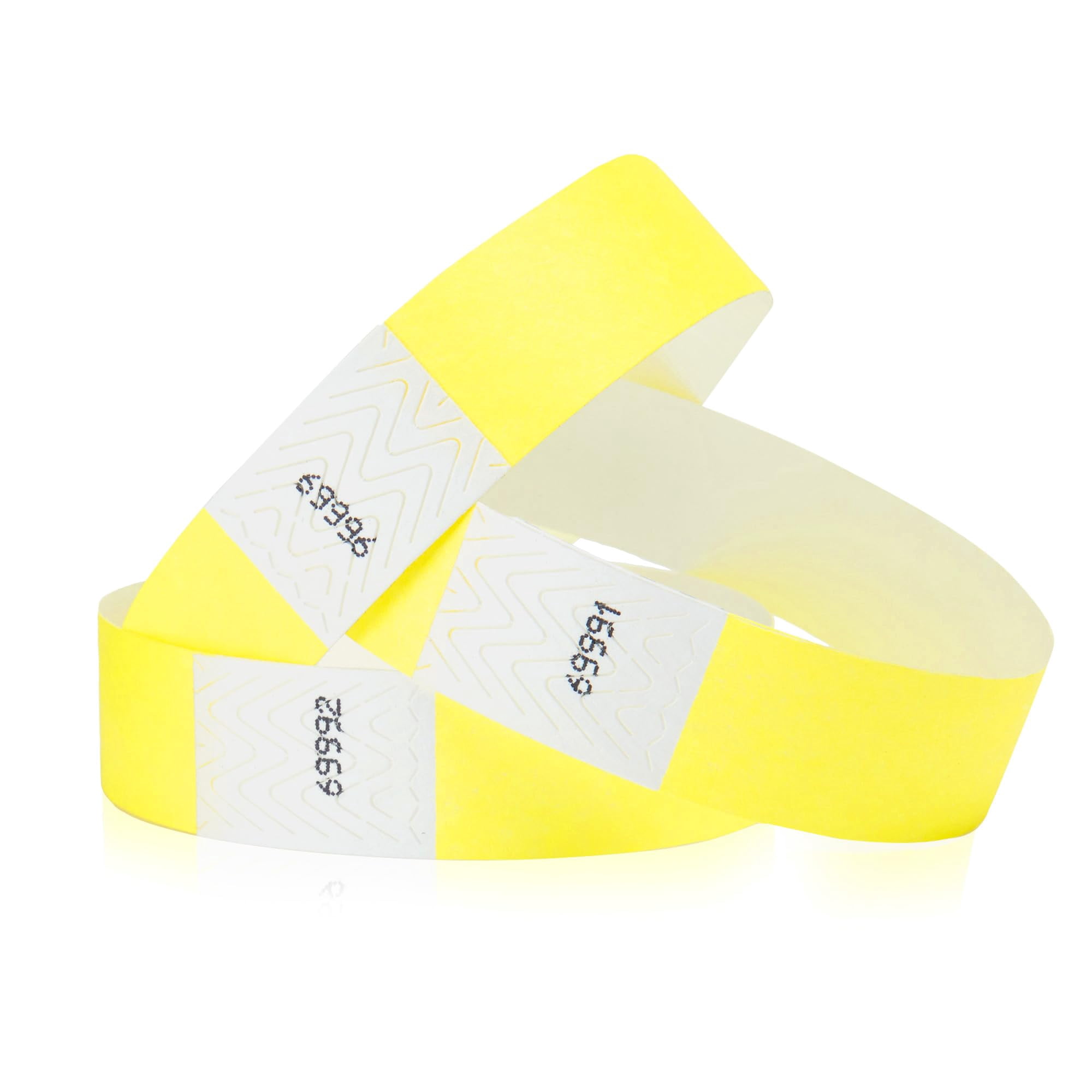 5,000 WristCo Neon Yellow Tyvek Wristbands for Events - Tamper-Proof ...