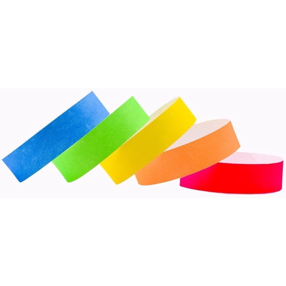 Wristbands for Events 500 Pcs 5 Color Paper Armbands Disposable for ...