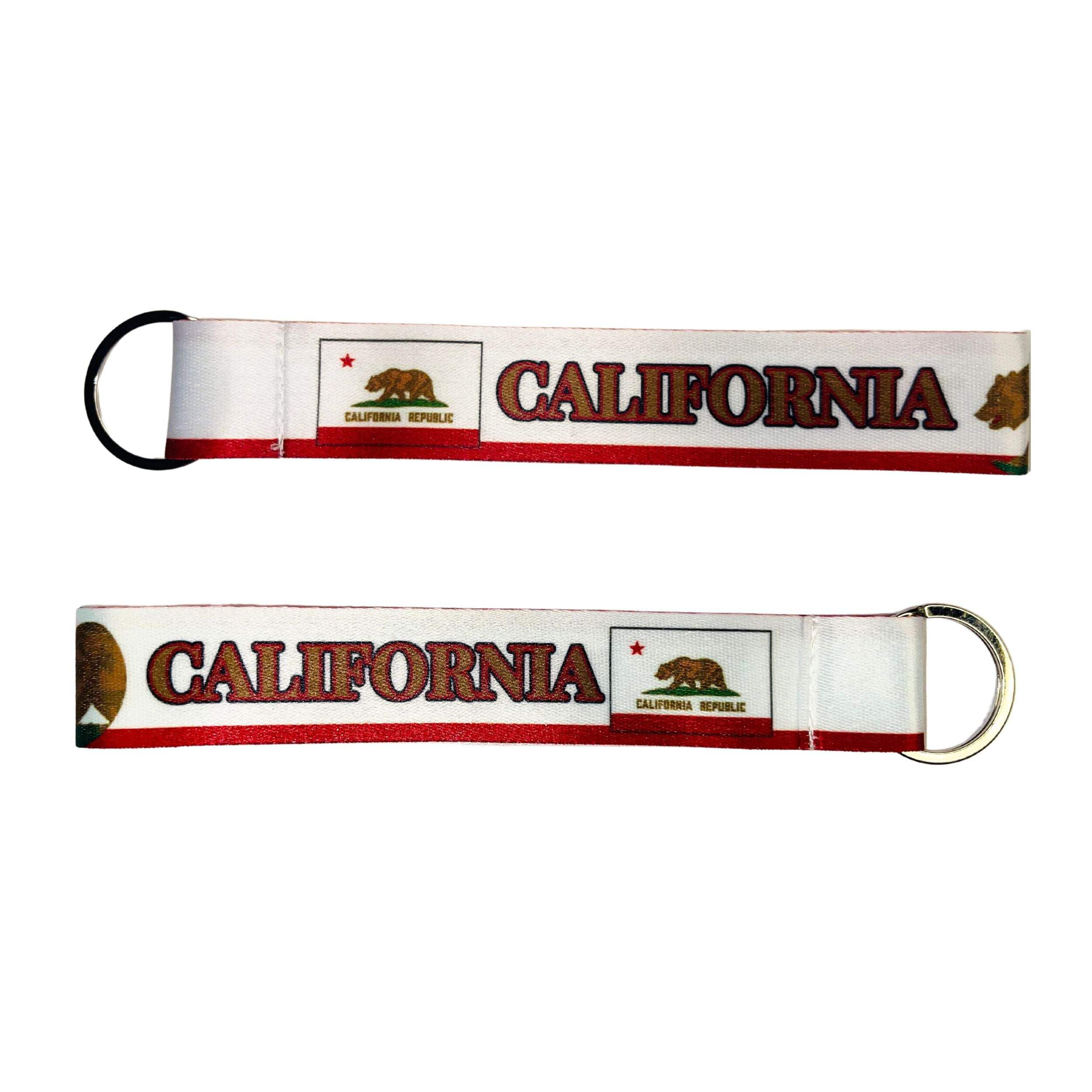 Wristlet Keychain - State Flag California - USA - K064 | Flag Keychain ...