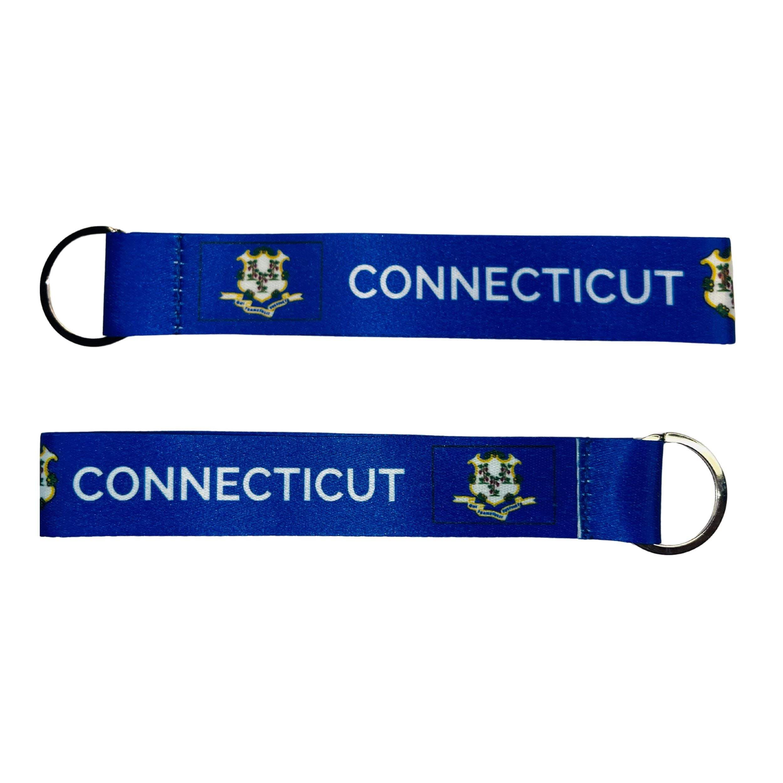 Wristlet Keychain - State Flag Connecticut - USA - K066 | Flag Keychain ...