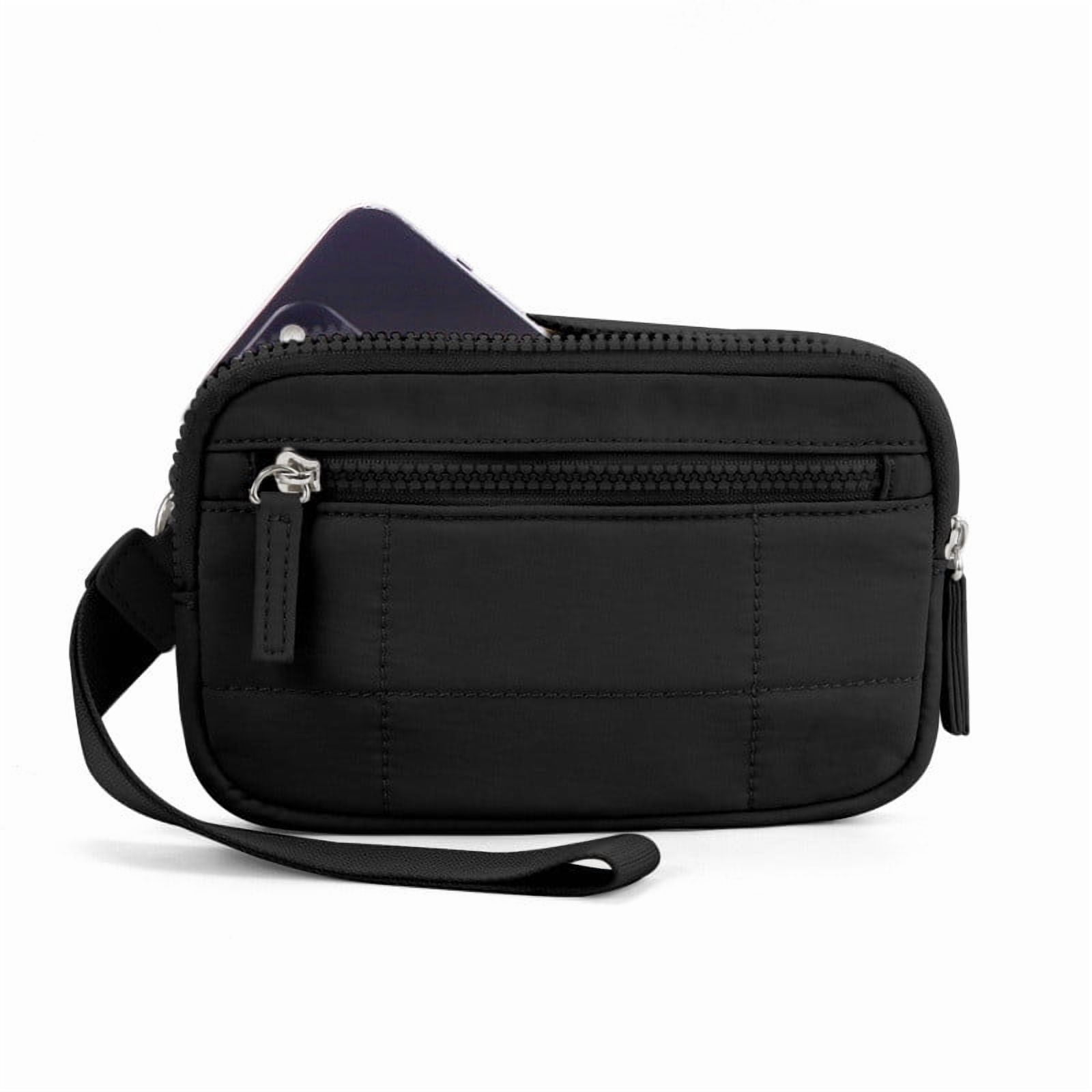 Wristlet Wallet Fits Phone, Women's Wristlet Wallet Nylon Quilted Strap ...