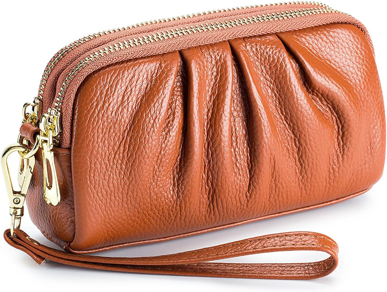 Wristlet Wallets for Women Genuine Leather Wristlet Purses Ladies ...