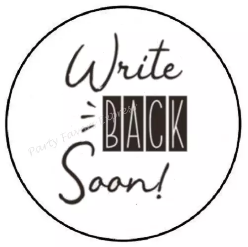 Write Back Soon Sticker Party Favors Sticker Envelope Seals Labels ...