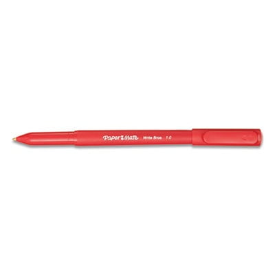 Write Bros. Ballpoint Pen, Stick, Medium 1 Mm, Red Ink, Red Barrel ...