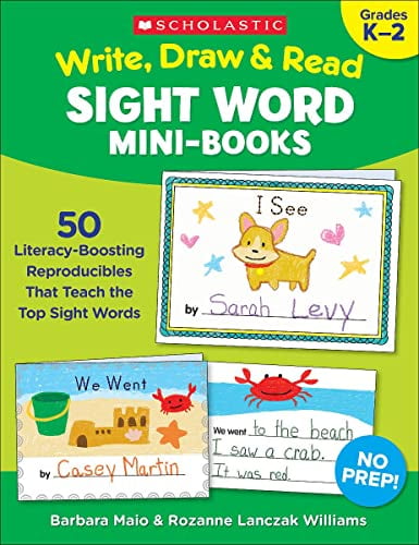 Pre-Owned Write, Draw & Read Sight Word Mini-Books: 50 Reproducibles ...