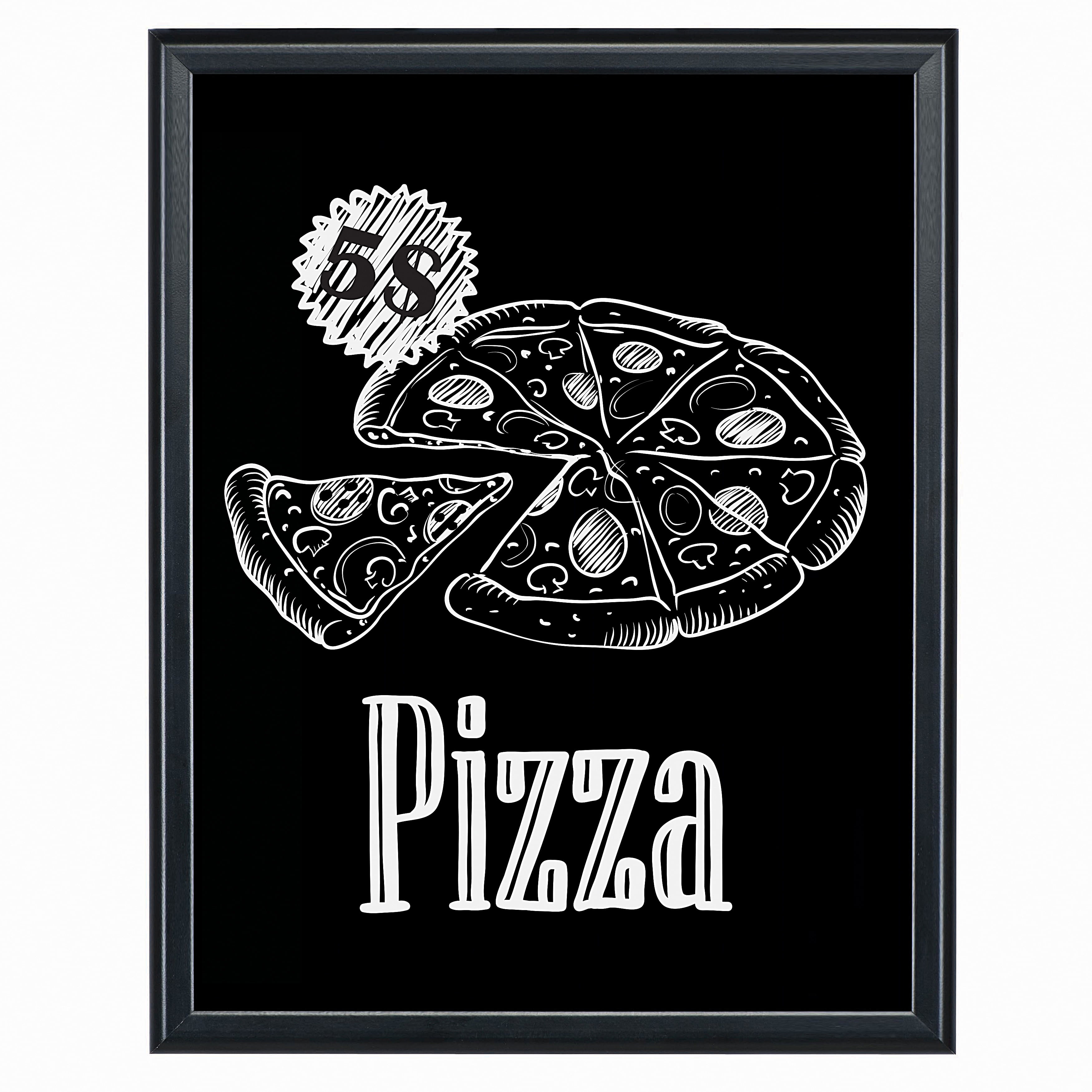 Write On Board - Dry Wipe 22"w x 28"h Writable Area, Black Frame, Black ...