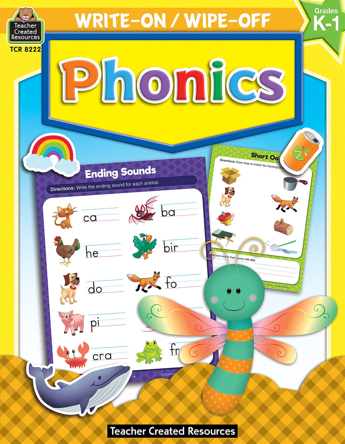 Teacher Created Write-On/Wipe-Off Book: Phonics (TCR 8222) - Walmart.com