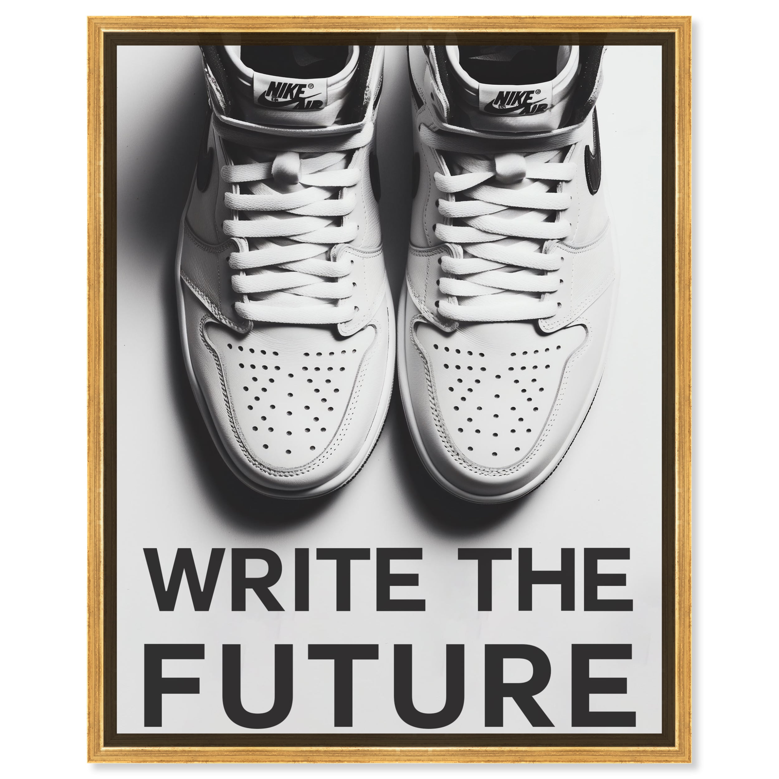 Write The Future Sneaker Head Motivational Quotes Man Cave Canvas Wall ...