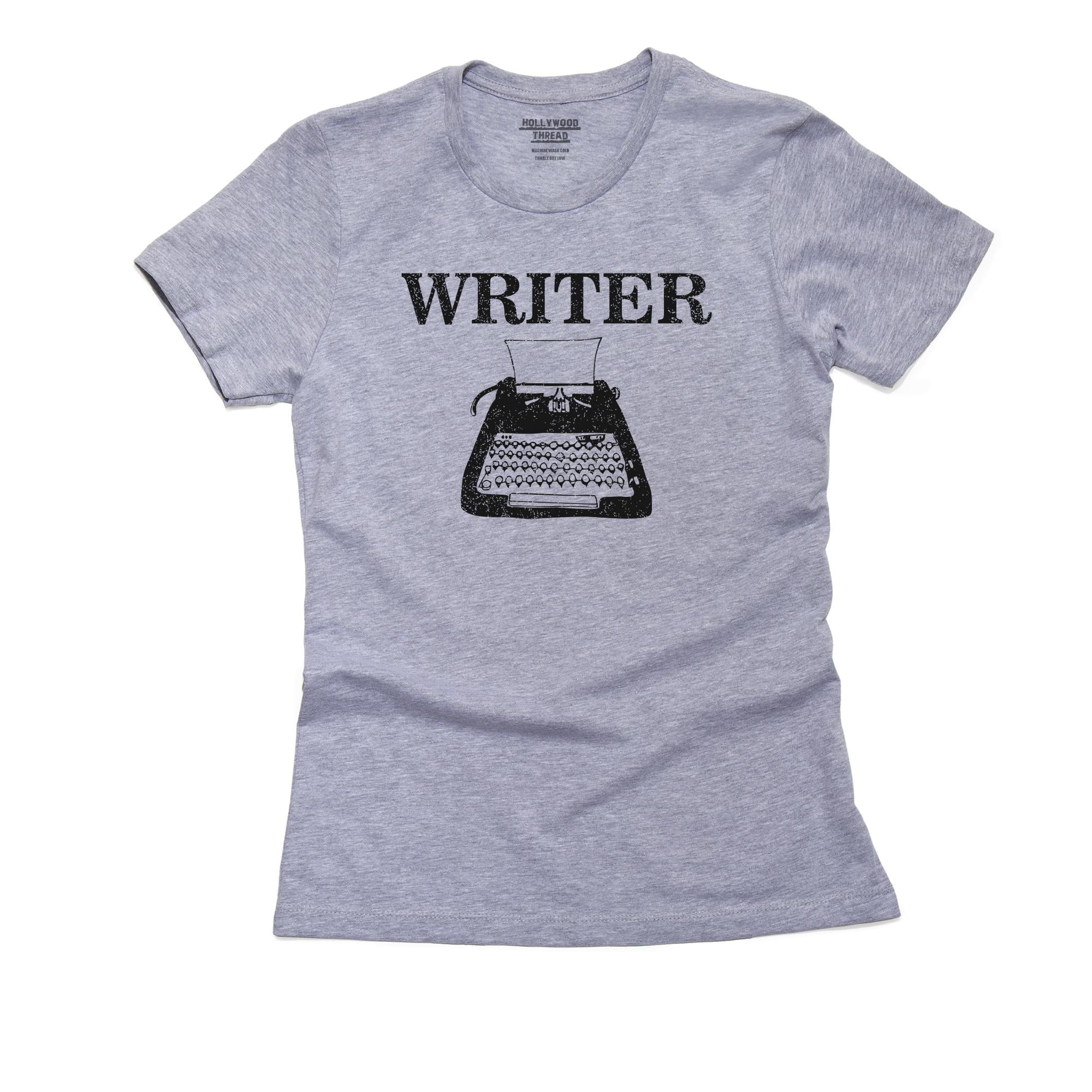 Writer - Classic Typewriter - Author Writing Women's Cotton Grey T ...