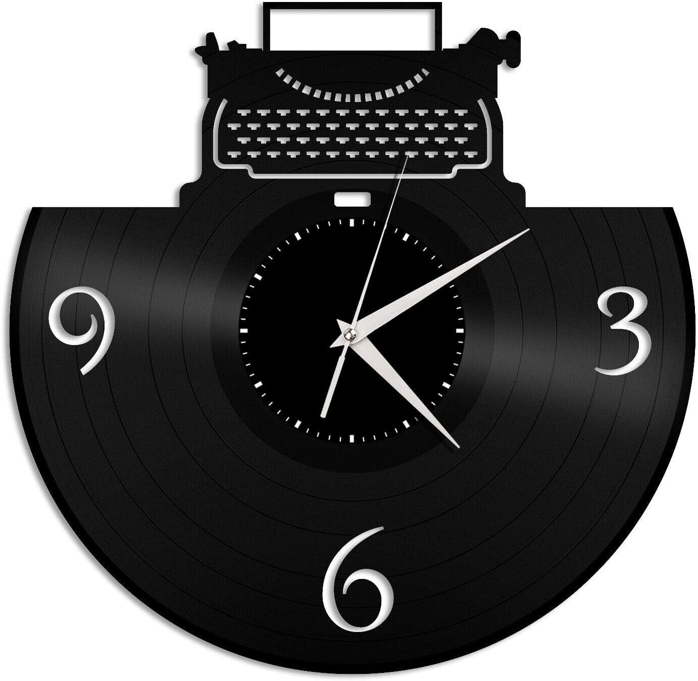 Writers Vinyl Wall Clock,Vinyl Record Clock Wall Art Handmade Art Home ...